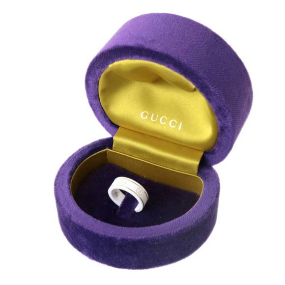 Gucci | Jewelry | Gucci Gucci Gg Ring Icon 75 K8 White Ceramic No 11 Ka ...